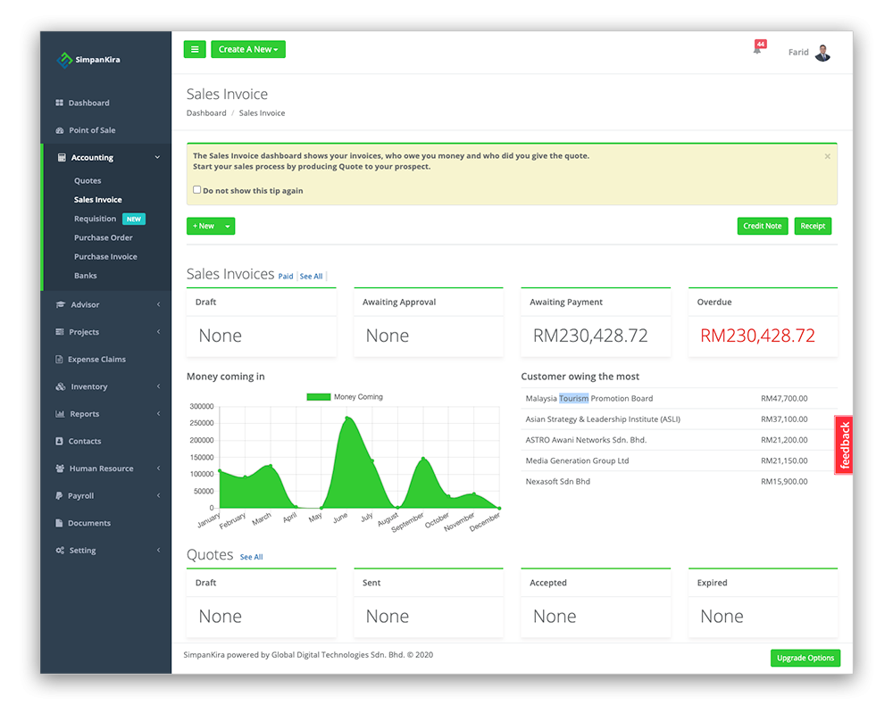 SimpanKira Cloud Accounting for Small Business | Accounting for Startup